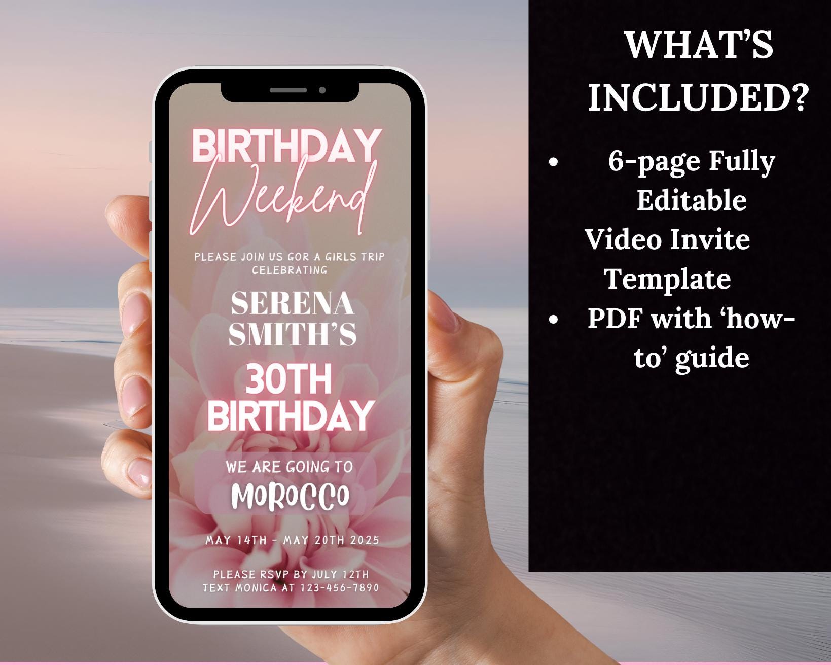 Girls Trip Itinerary Template for Birthday Weekend Itinerary Template ...