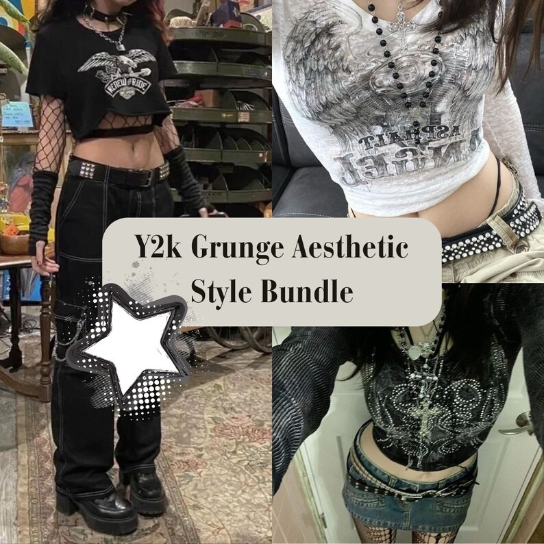 Y2K Grunge Aesthetic Style Bundle, Personalized Thrift Bundle, Personal ...