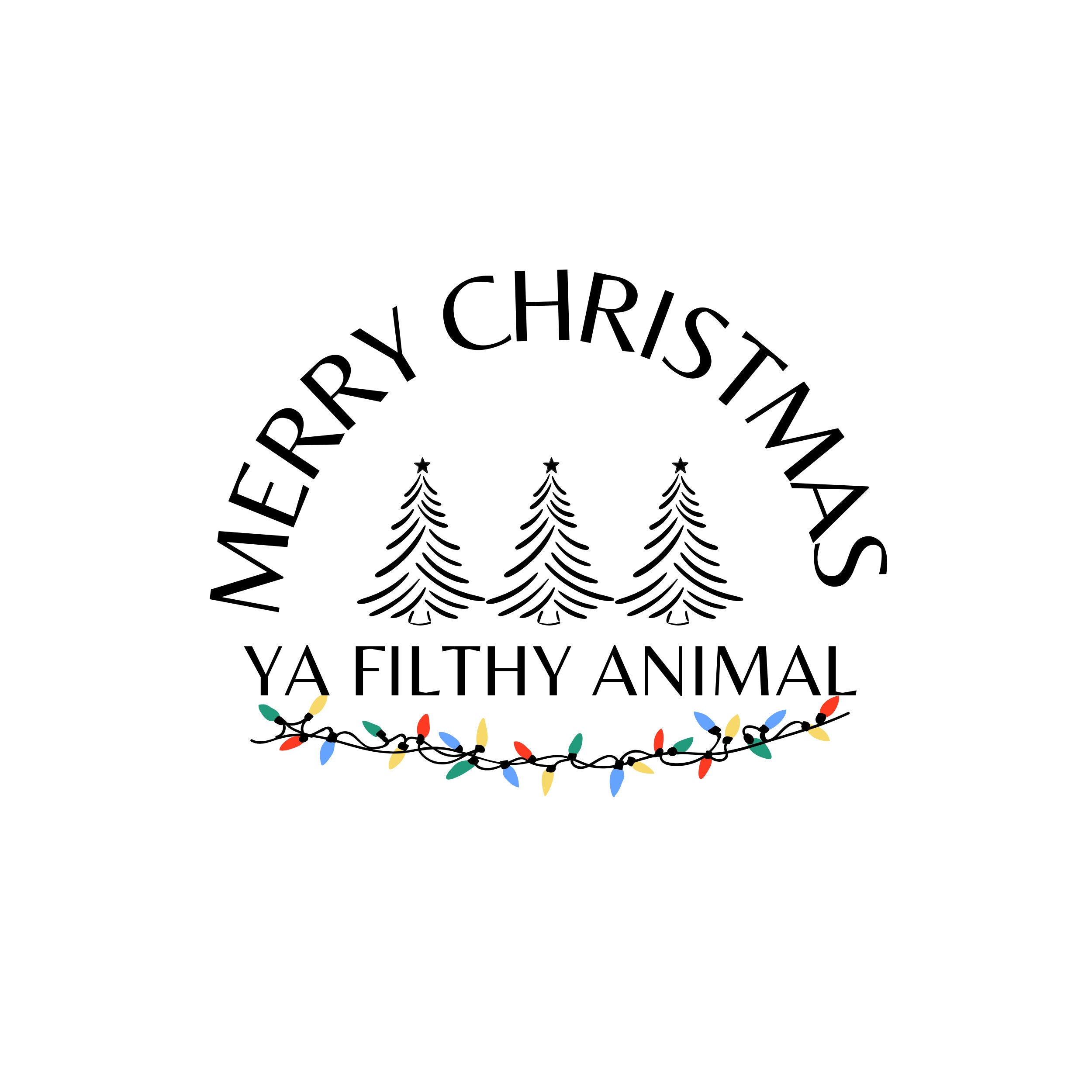 KP Designs: Merry Christmas You Filthy Animal SVG File - Etsy