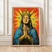 Virgin Mary Illustration, Holy Artwork, Lady Guadalupe Wall Art ...