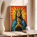 Virgin Mary Illustration, Holy Artwork, Lady Guadalupe Wall Art ...