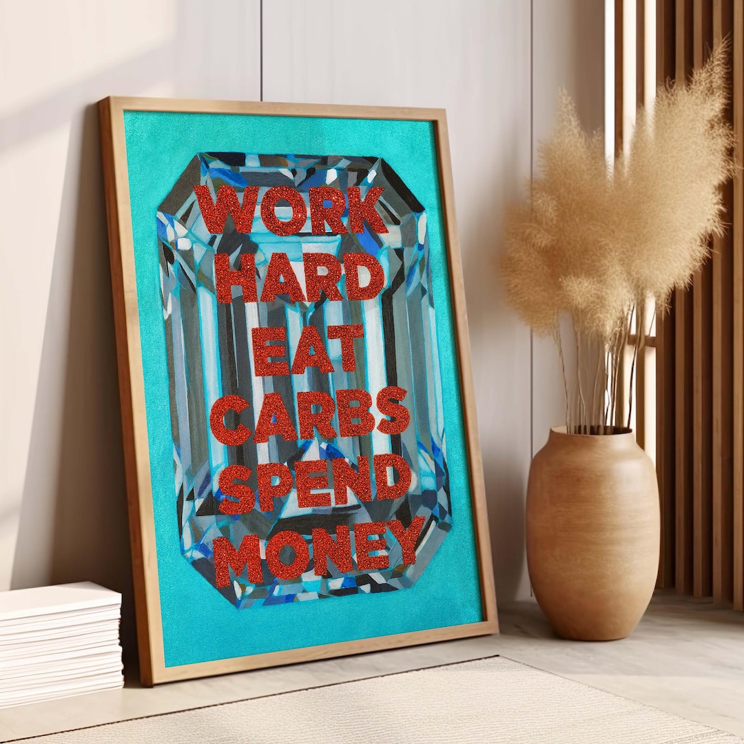 Funny Quote Wall Art, Typography Poster, Minimalist Home Office Decor ...