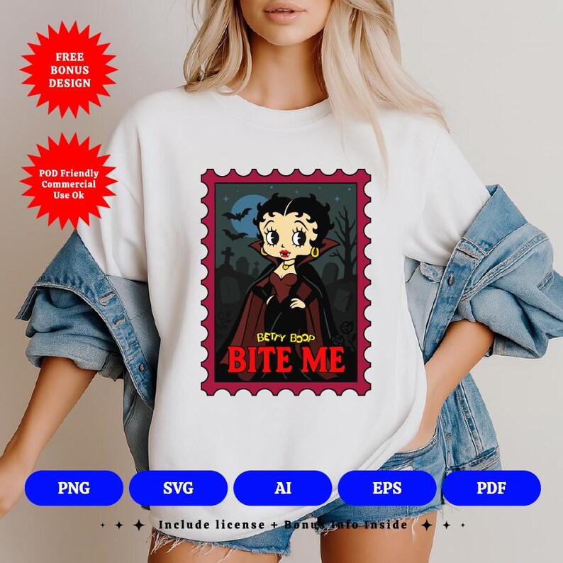 Betty Boop Halloween Svg, Retro Cartoon Witch Png, Spooky Cute ...