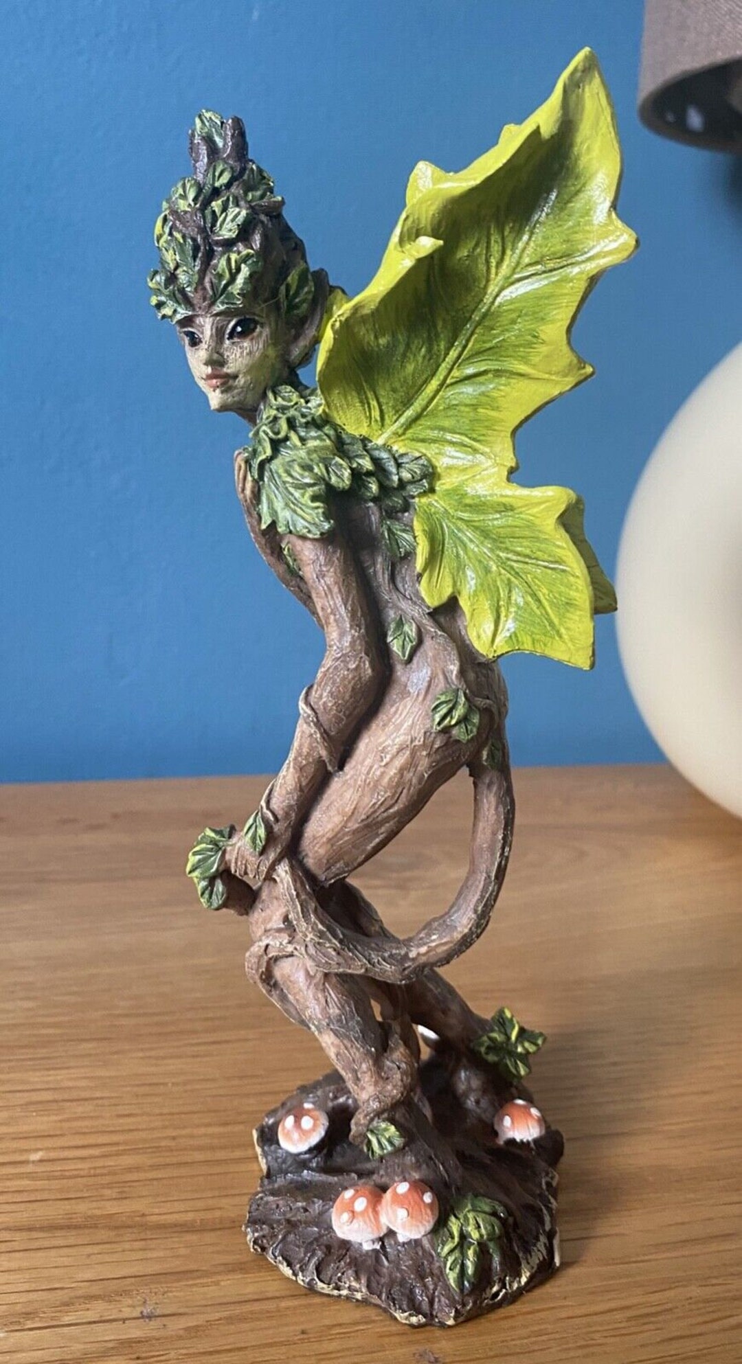 Forest Sprite Ornament With Green Wings Figurine Fairy Pixie New ...