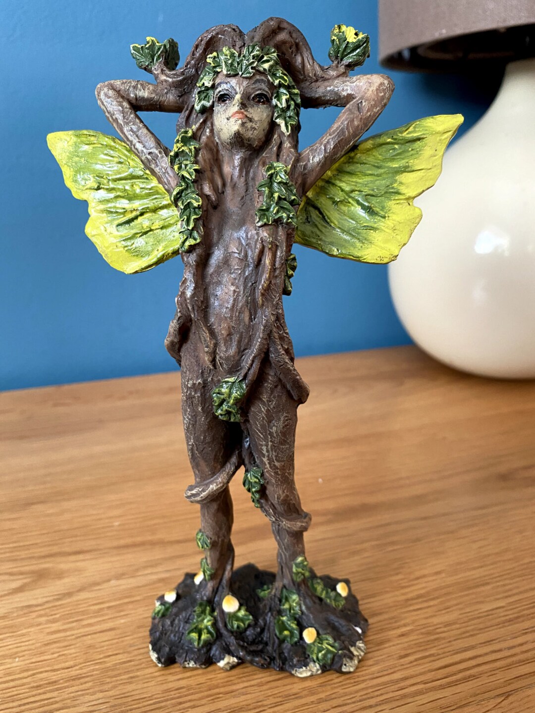 Forest Sprite Ornament With Green Wings Figurine Fairy Pixie New ...