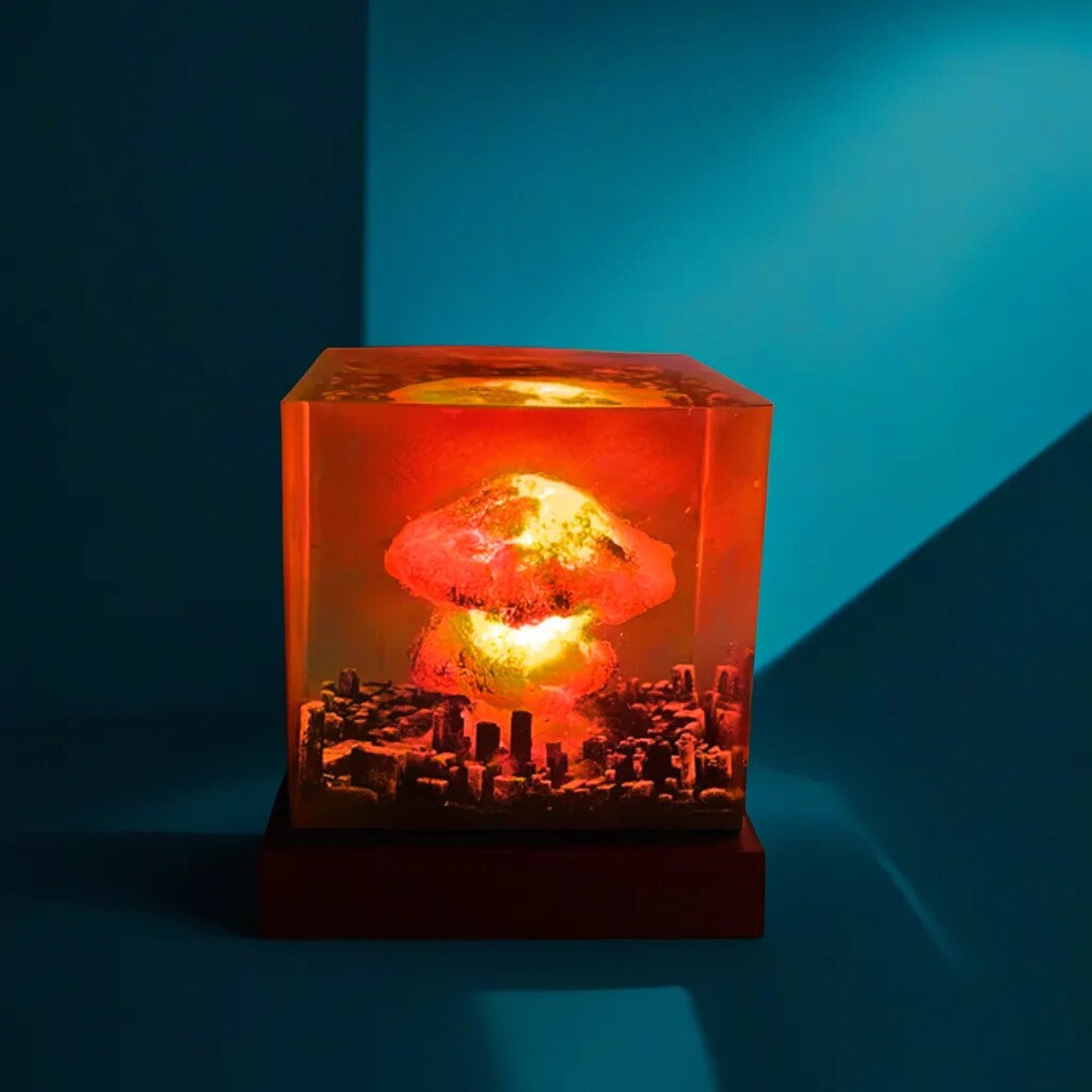 Cosmic Blast: Resin Epoxy Atomic Night Light 3D LED Storm - Etsy