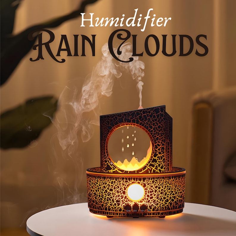 Rain Cloud Aroma Diffuser Zen Raindrop Humidifier Essential Oil ...