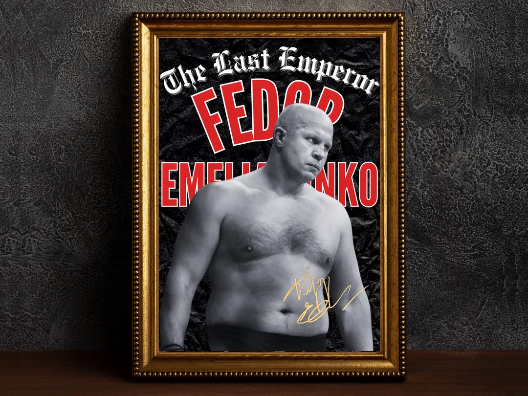 Fedor Emelianenko Autographed Poster Boxing Print / Motivational Art ...