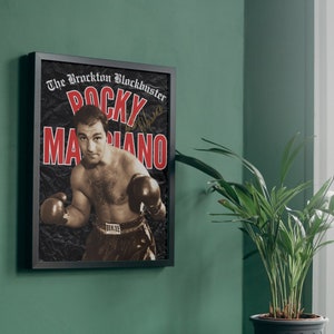 Rocky Marciano Autographed Poster Boxing Print / Motivational Wall Art ...