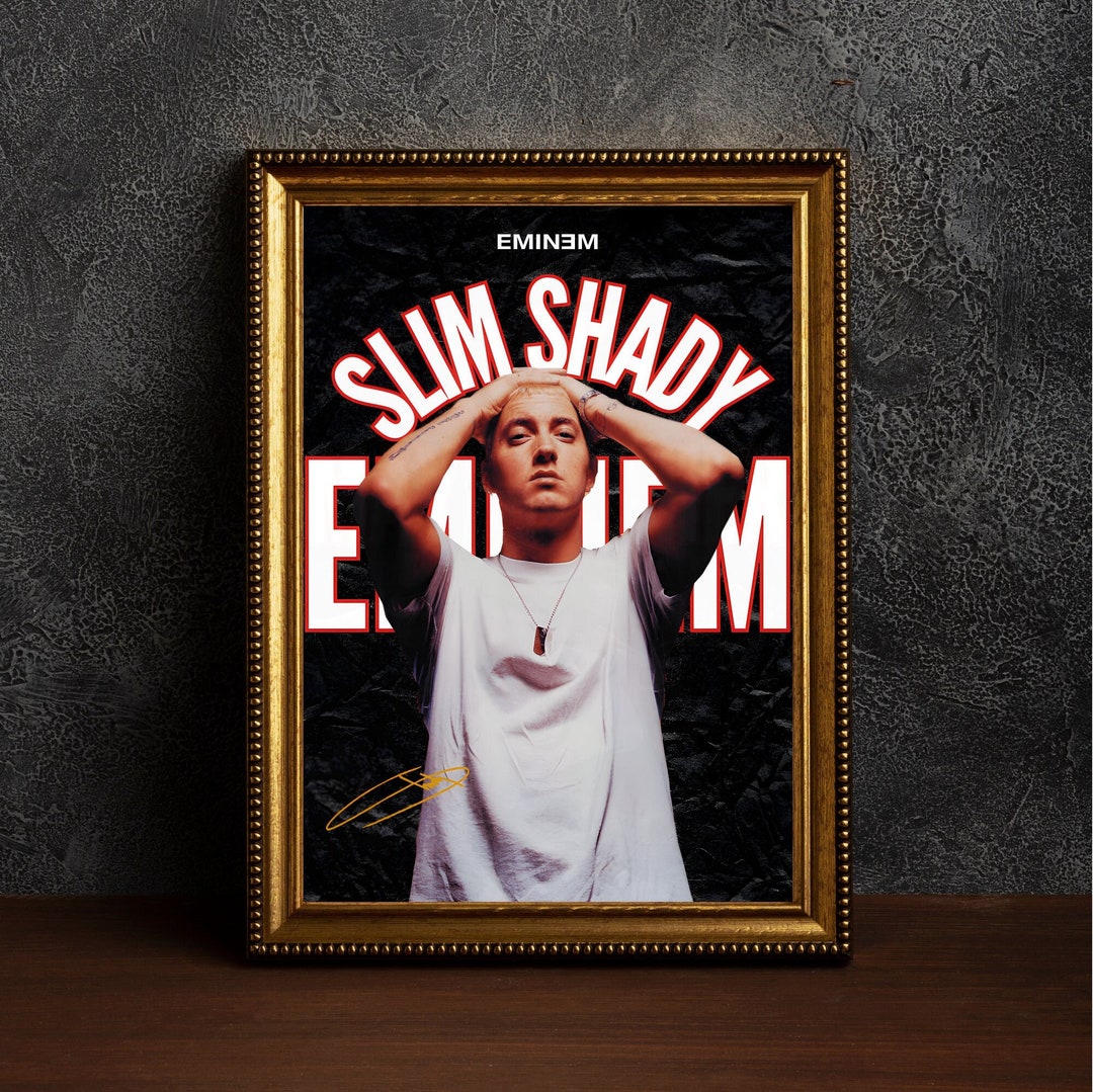 Eminem Poster / Rap / Pop Star / Rockstar / Wall Poster / Wall Art ...