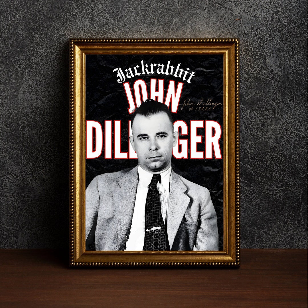 Poster John Dillinger / Gangster / Mafia / Luxury Wall Art / Retro ...