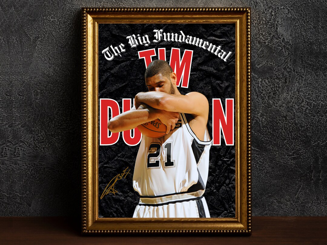 Tim Duncan Basketball Wall Art Print Poster, Gym Motivation Art, Sport ...