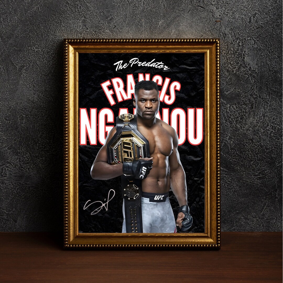 Poster Francis Ngannou / Boxing / MMA / Wall Poster / Wall Art ...