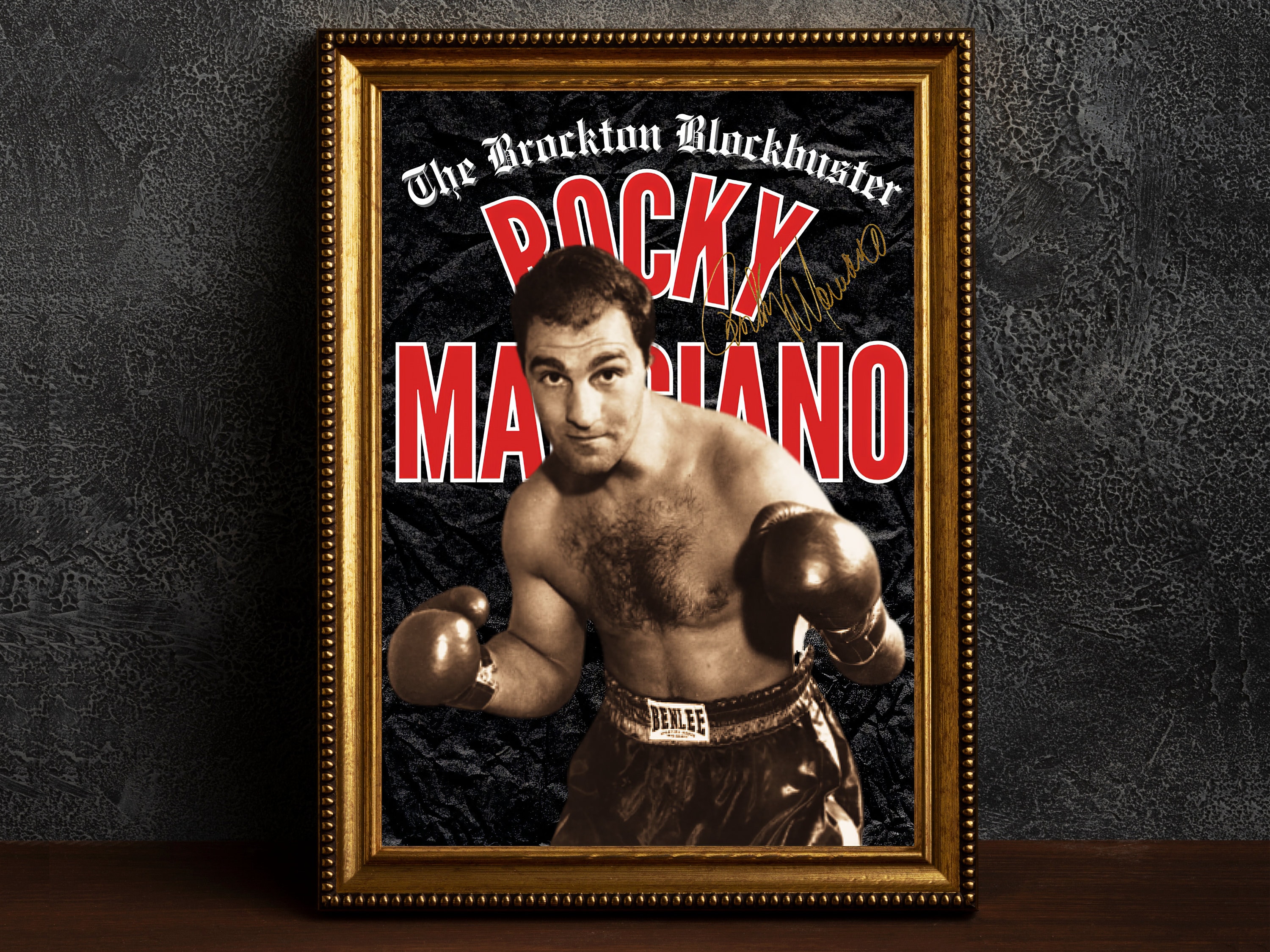 Rocky Marciano Autographed Poster Boxing Print / Motivational Wall Art ...