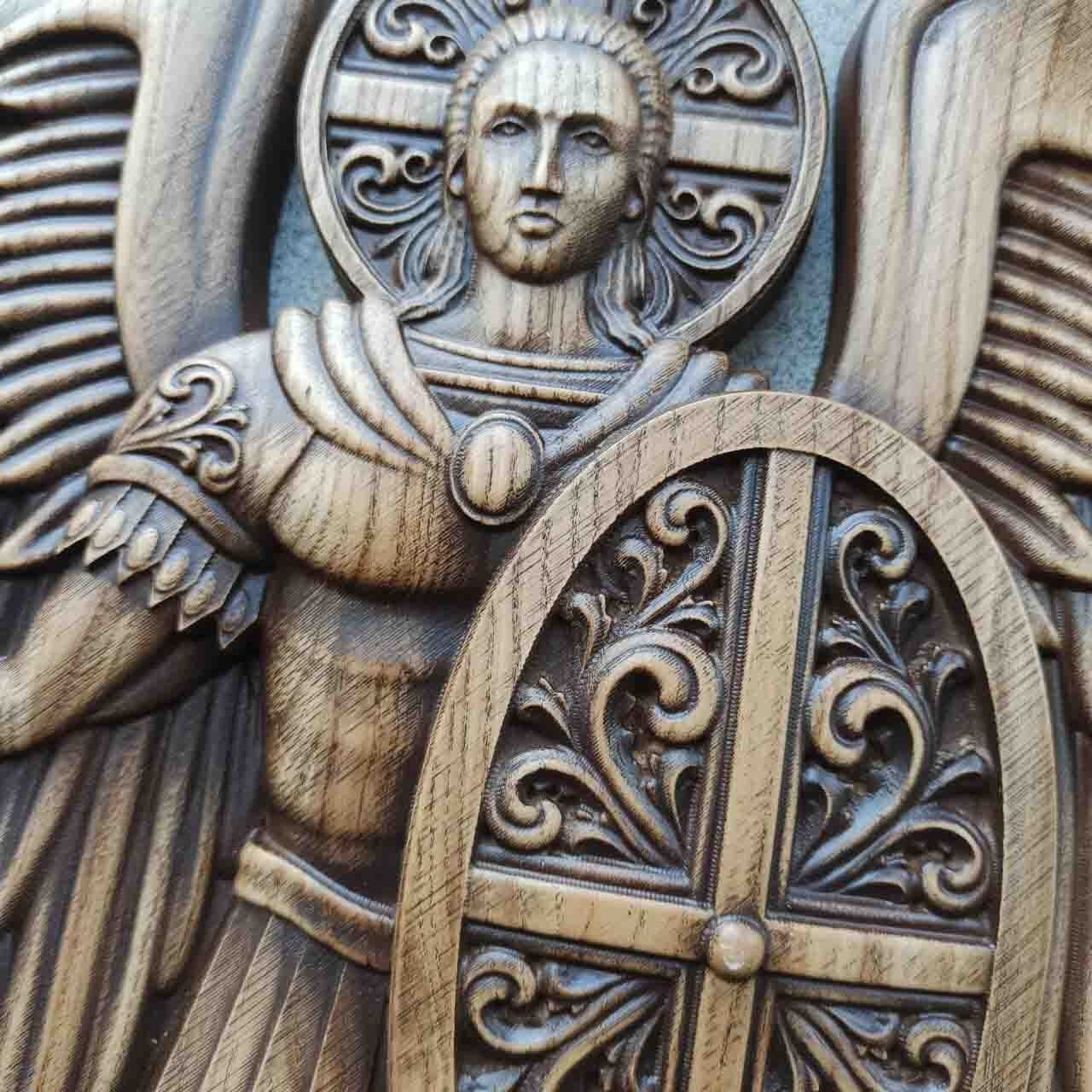 Bas-relief: Archangel Michael. Icon Archangel Michael. Christianity ...