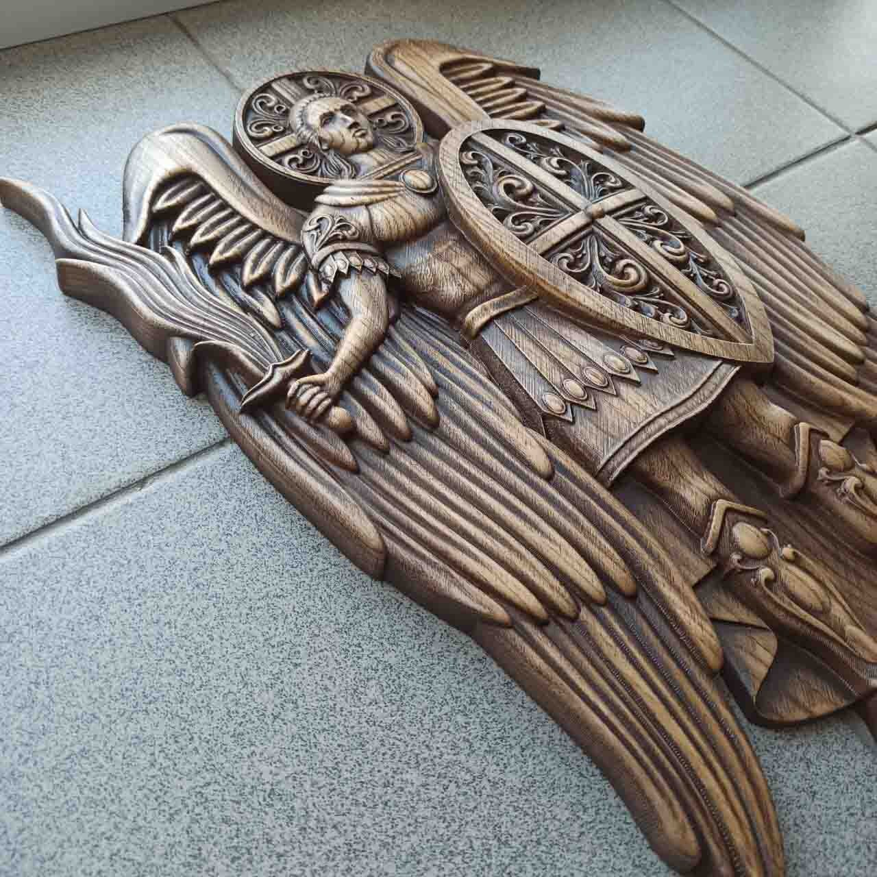 Bas-relief: Archangel Michael. Icon Archangel Michael. Christianity ...