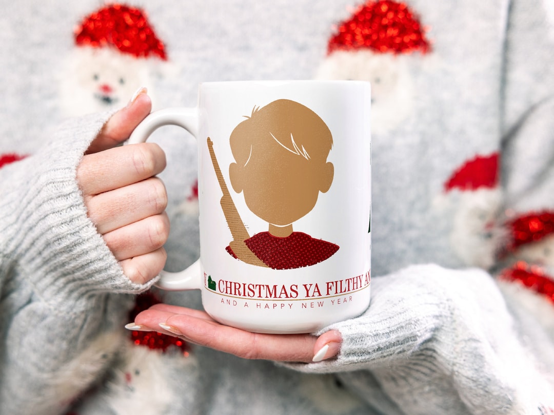 Home Alone Characters Head Silhouette White Glossy Mug - Etsy