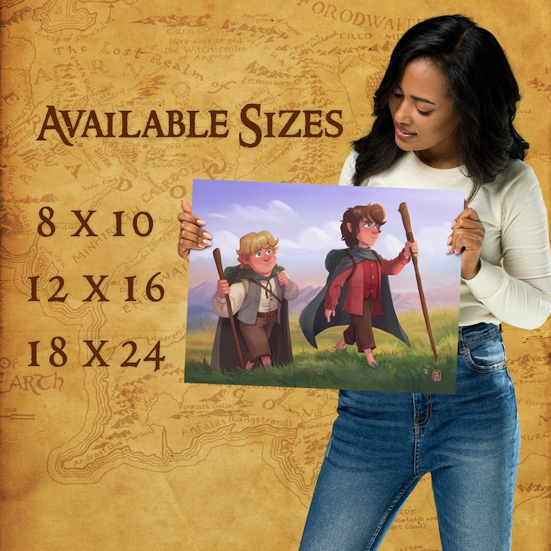 Frodo and Sam Art Print / Lord of the Rings Art / LOTR - Etsy