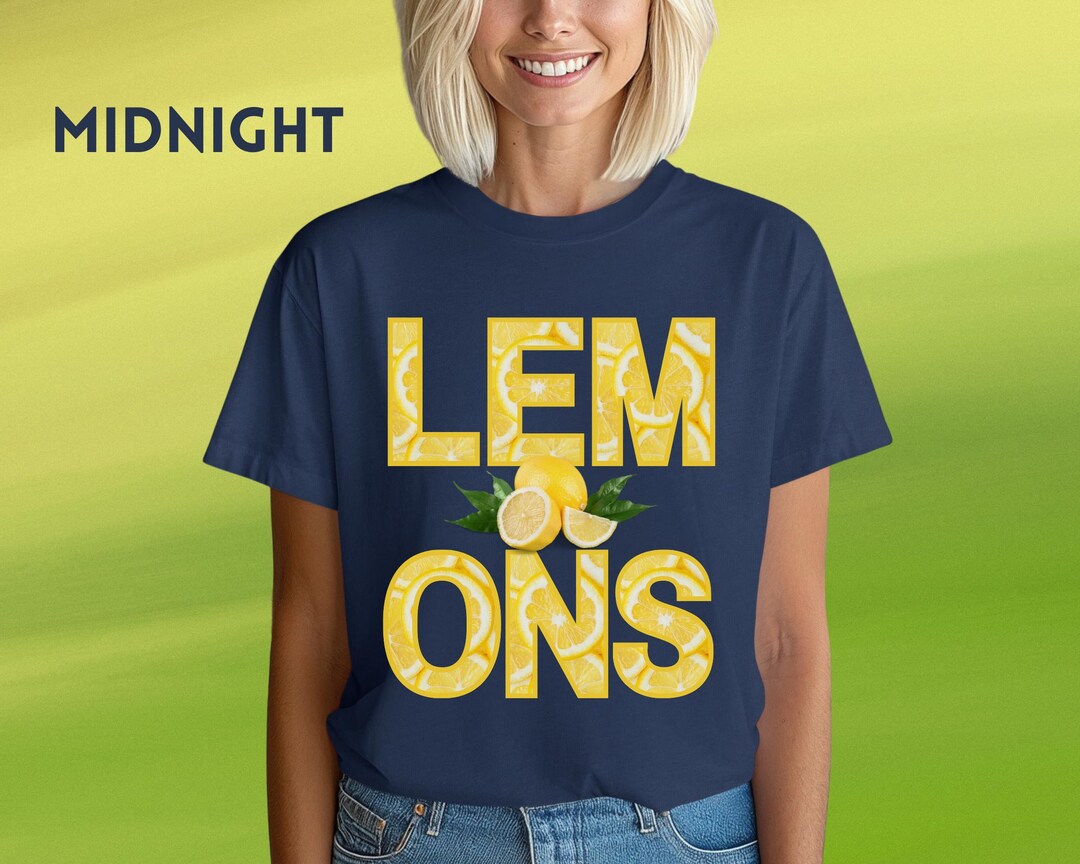 Sliced Lemons Tshirt, Comfort Colors Shirt, Lemon Graphic Tee, Yellow ...