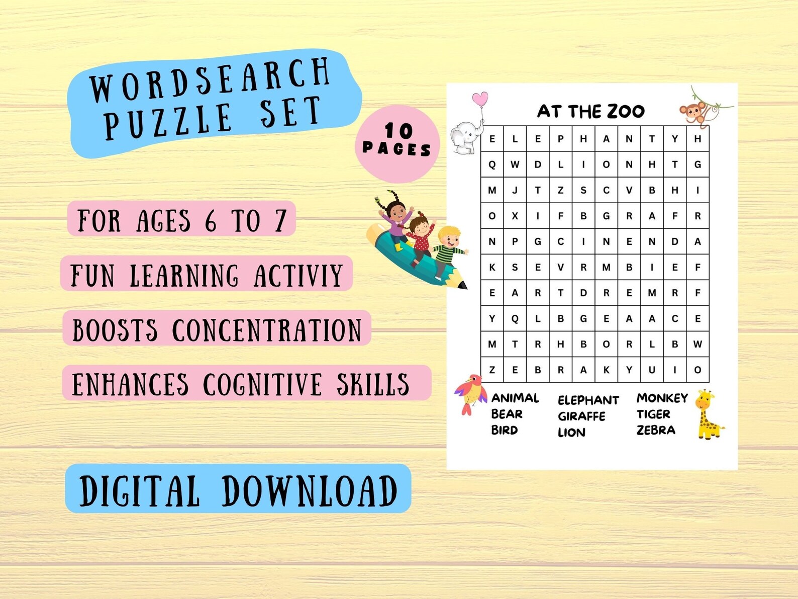 What I See Themed Wordsearch Puzzles - 10 Instant Download Printable ...