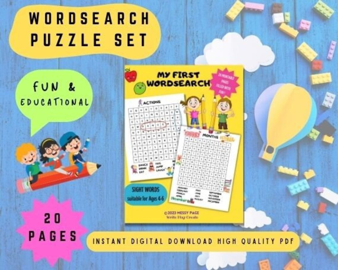 My First Wordsearch - Unleash a Word Hunt Adventure! Fun Printable ...