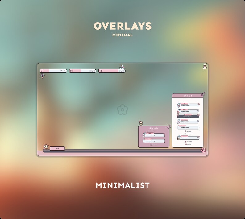 Sakura Stream Pack . Stream Overlay . Streamoverlay . Chat Widget ...