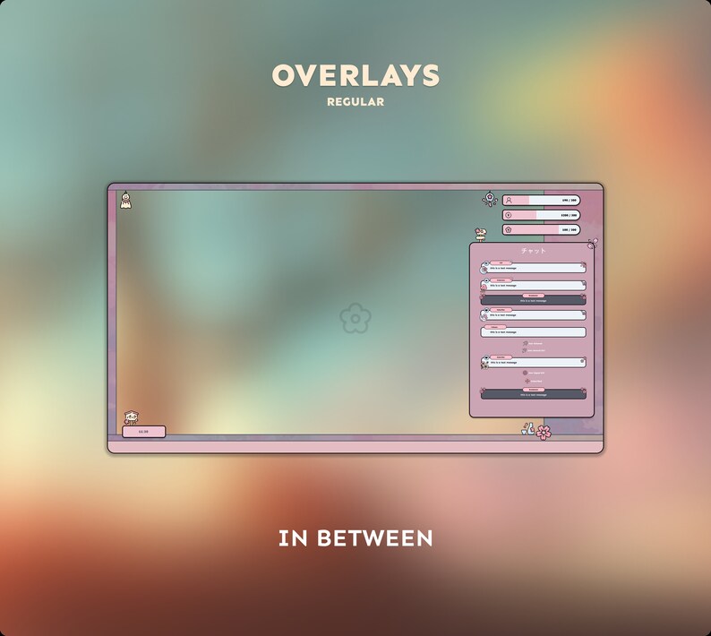 Sakura Stream Pack . Stream Overlay . Streamoverlay . Chat Widget ...