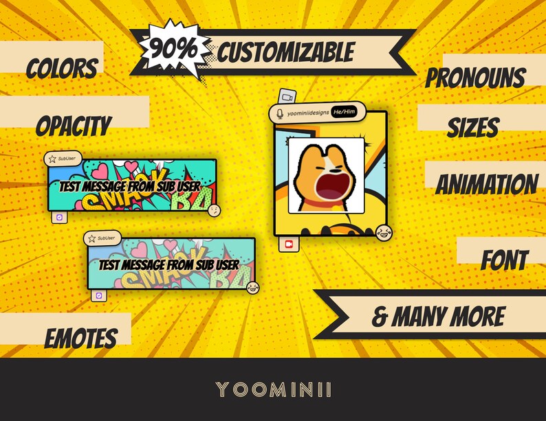 Comic Chat Widget . Chatwidget . Chat Box . Chatbox . Stream Overlay ...