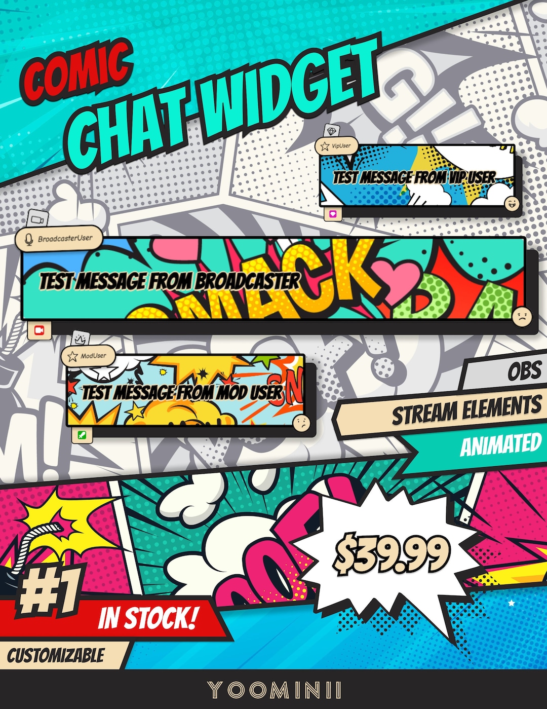 Comic Chat Widget . Chatwidget . Chat Box . Chatbox . Stream Overlay ...