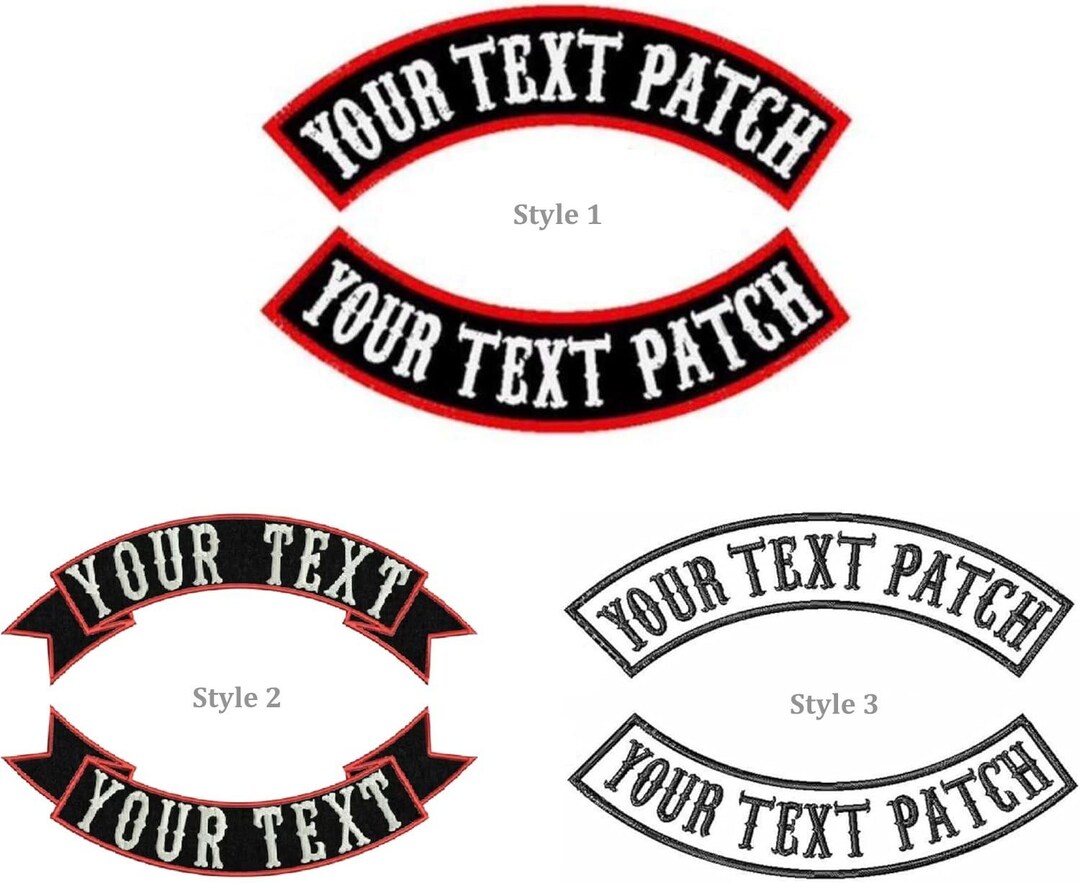 Custom Rocker Patch Back for Bikers Motorcycle Club MC Personalized ...