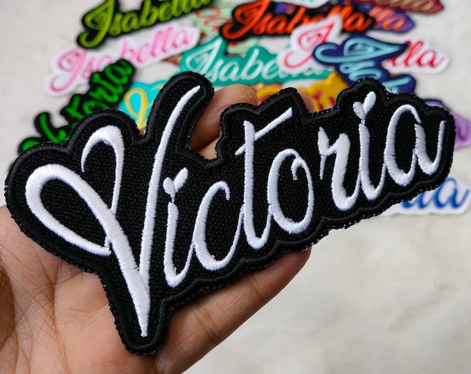 Custom Personalized Embroidered Name Patches-matching Set of 2 Tags ...