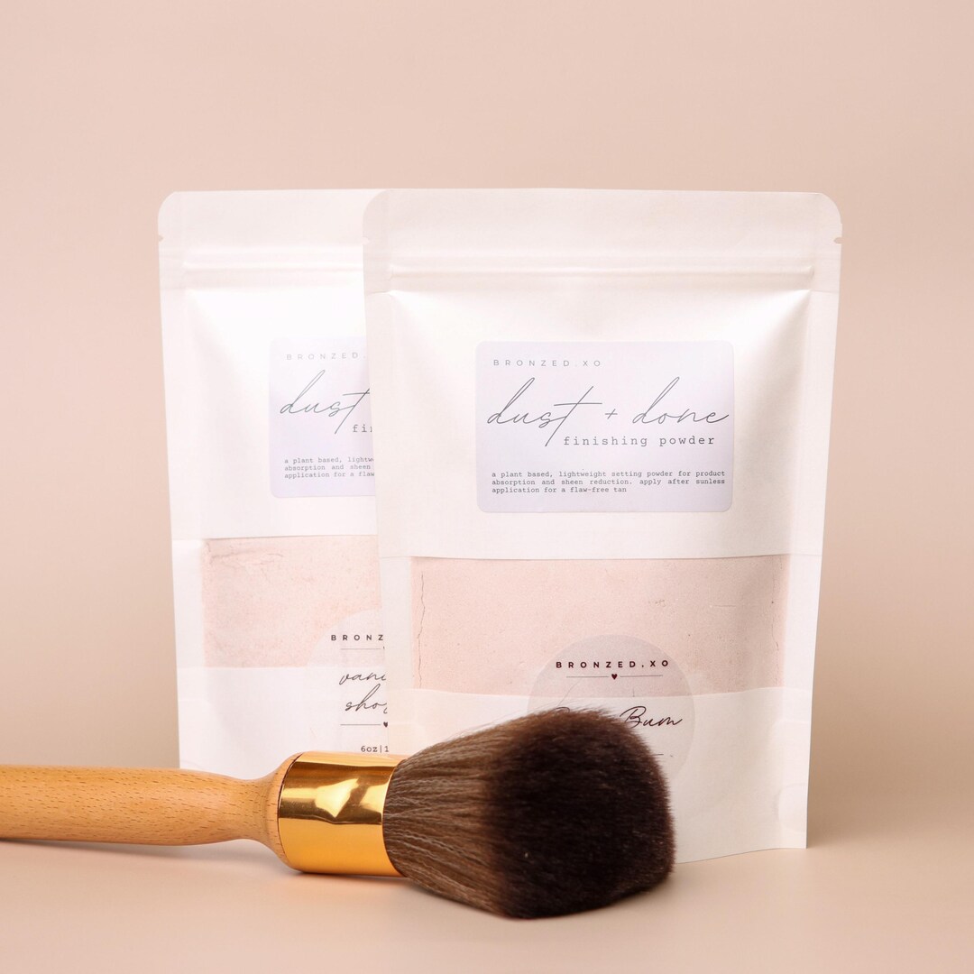 Sunless Tan Finishing Powder, Spray Tan Drying Shimmer Powder, Airbrush ...