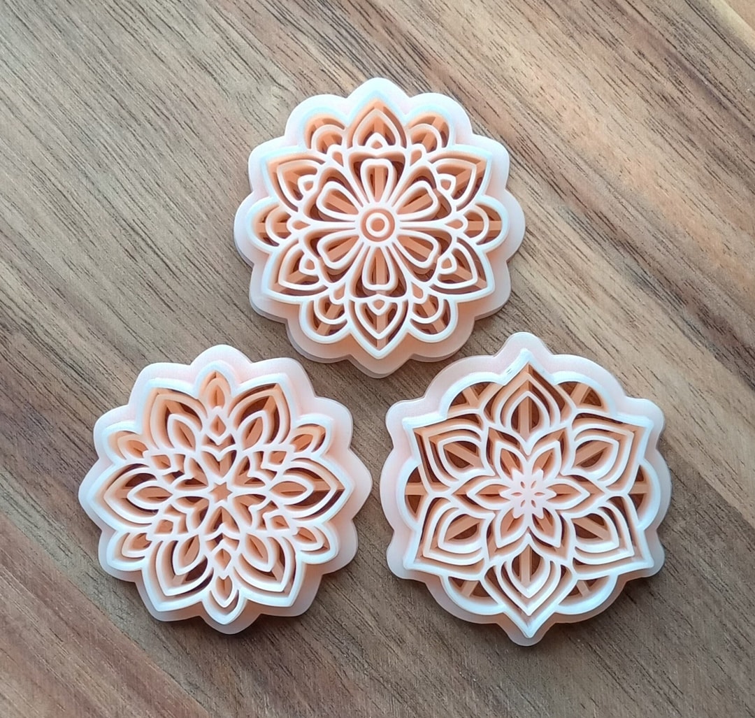 Mandala Designs | 1 Through 3 | Floral Mandala | Polymer Clay Cutters ...