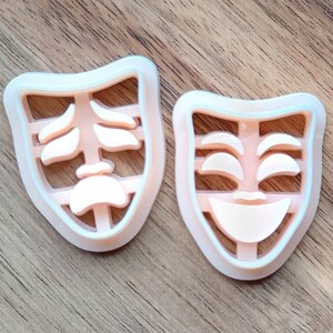 Comedy Tragedy | Happy Sad | Theater Masks | 2 Pieces | Polymer Clay ...