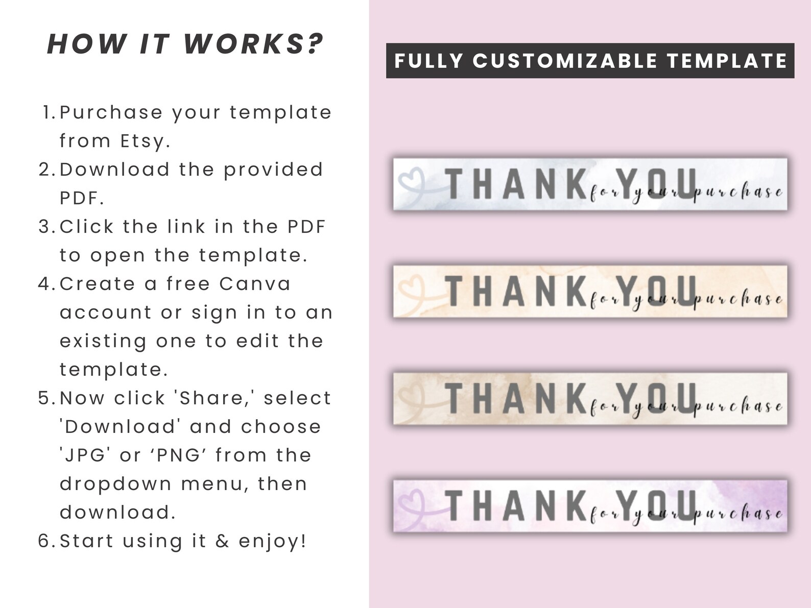 Etsy Receipt, Etsy Order Receipt Banner Template, Etsy Store Receipt ...