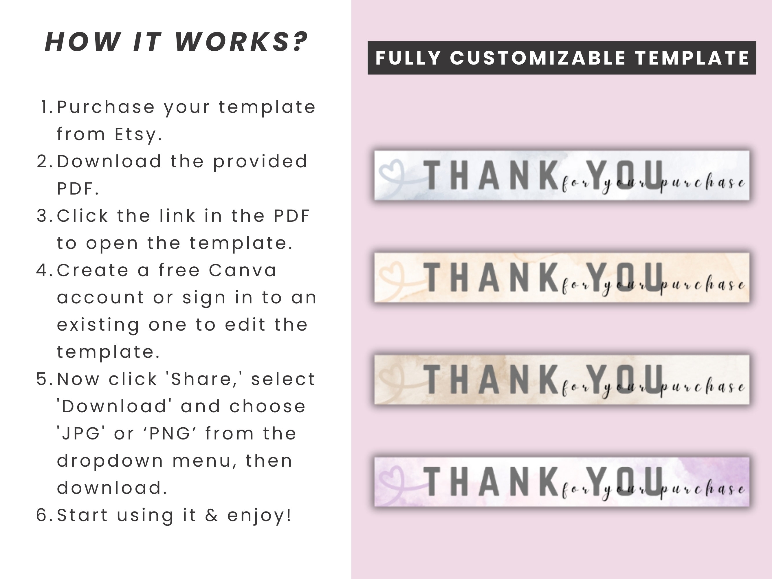 Etsy Receipt, Etsy Order Receipt Banner Template, Etsy Store Receipt ...