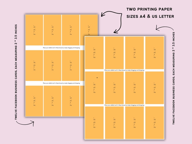 Facebook Business Card Canva Template, Facebook Editable and Printable ...