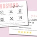 Printable Washing Instructions Card, Shirt Packaging Insert, Care Cards ...
