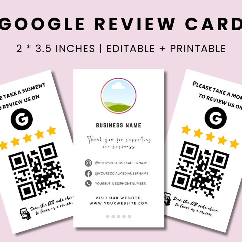 Google Review Template - Etsy