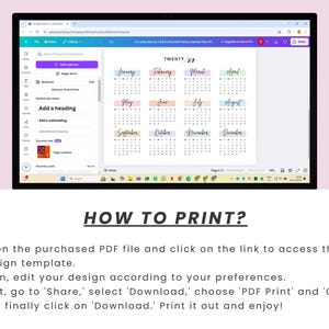 2027 Yearly Calendar: Landscape Planner, A4/letter Size (printable PDF ...