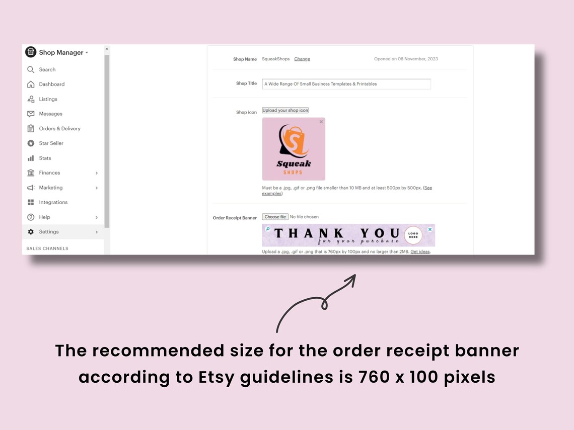 Etsy Receipt, Etsy Order Receipt Banner, Etsy Order Receipt Banner ...