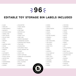 Editable Printable Toy Trofast Bin Storage Labels, Toy Labels Printable ...