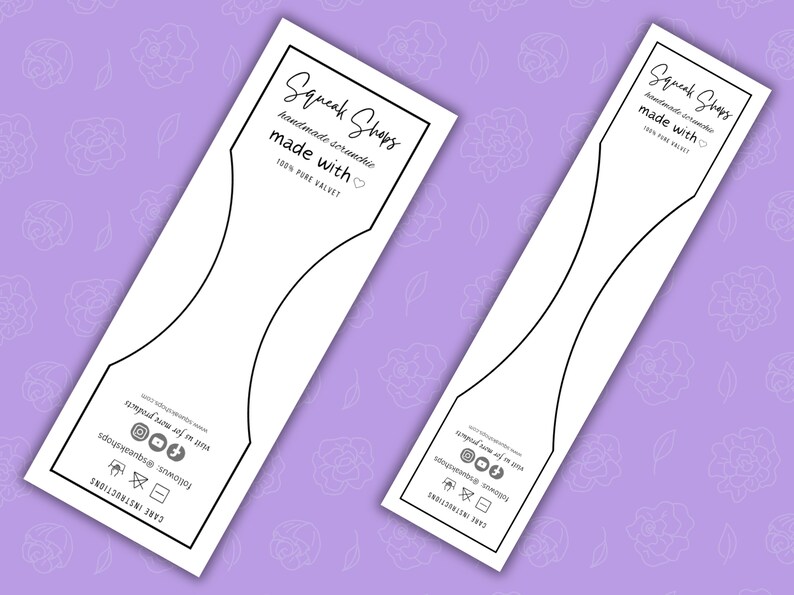 Editable & Printable Scrunchie Tag Template, Scrunchie Label, Scrunchie ...