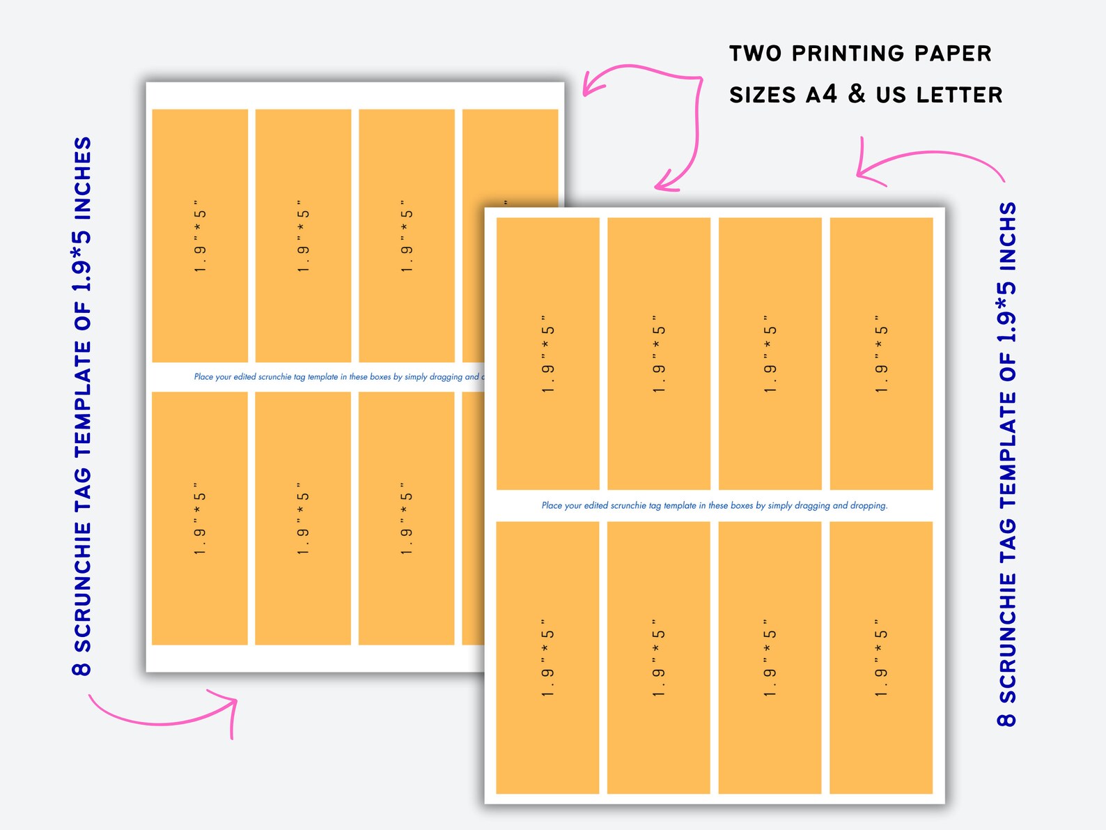 Editable & Printable Scrunchie Tag Template, Scrunchie Label, Scrunchie ...