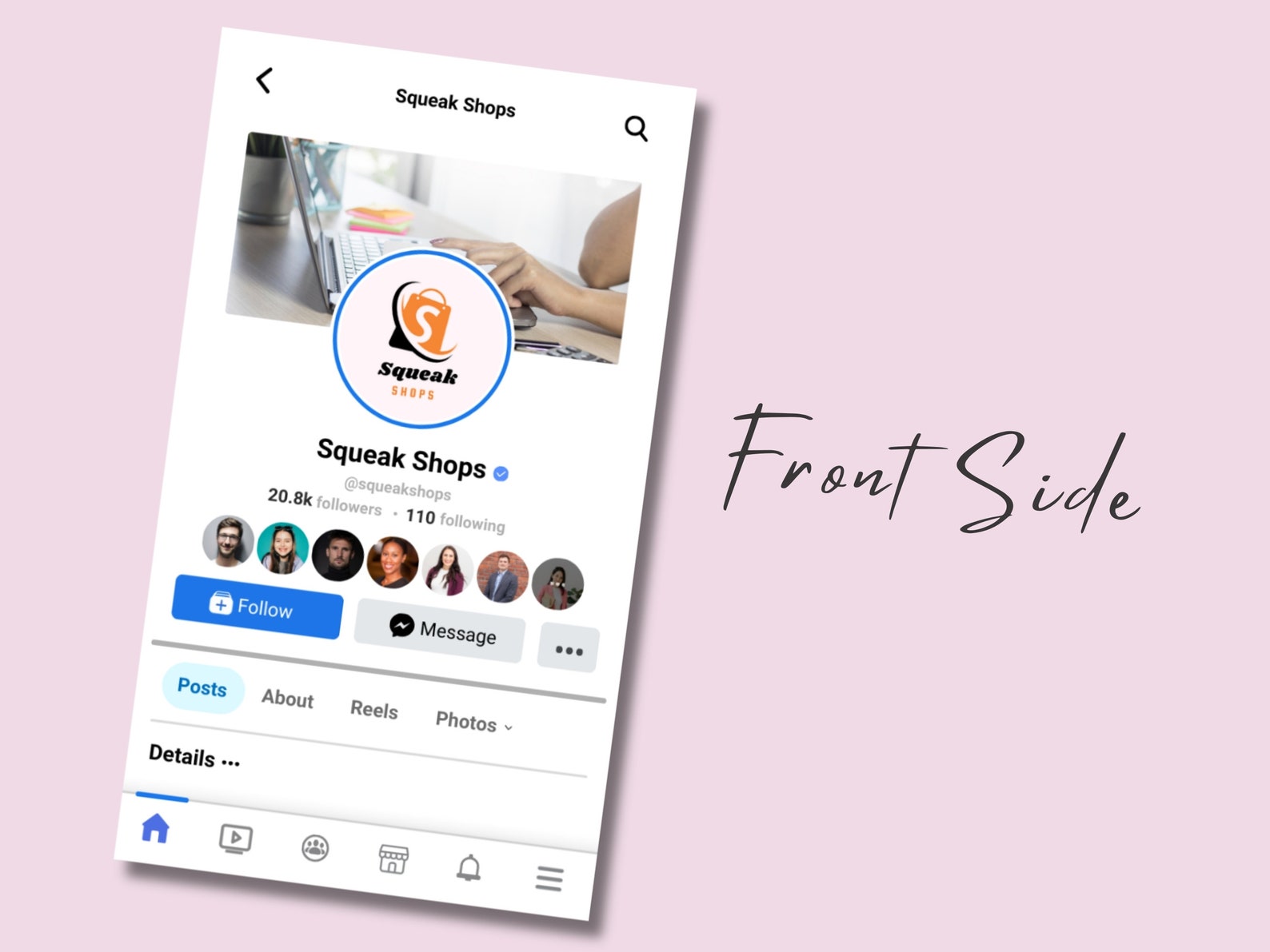 Facebook Business Card Canva Template, Facebook Editable and Printable ...