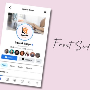 Facebook Business Card Canva Template, Facebook Editable and Printable ...