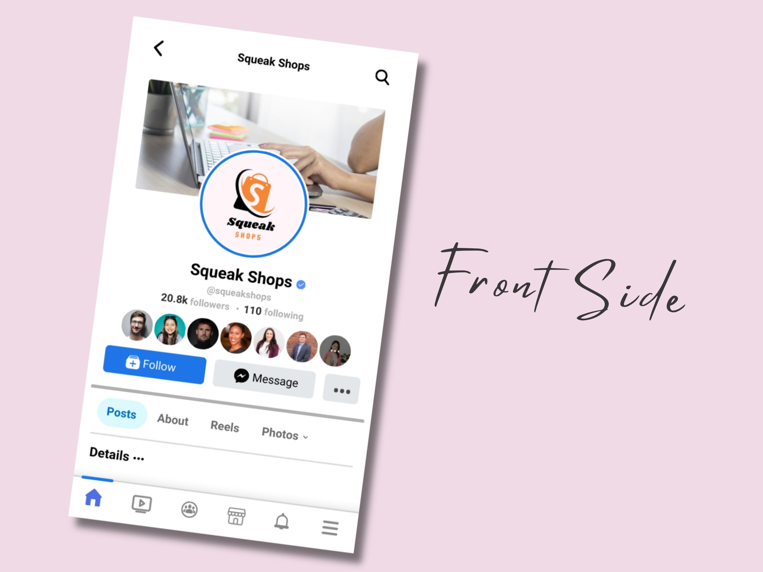 Facebook Business Card Canva Template, Facebook Editable and Printable ...