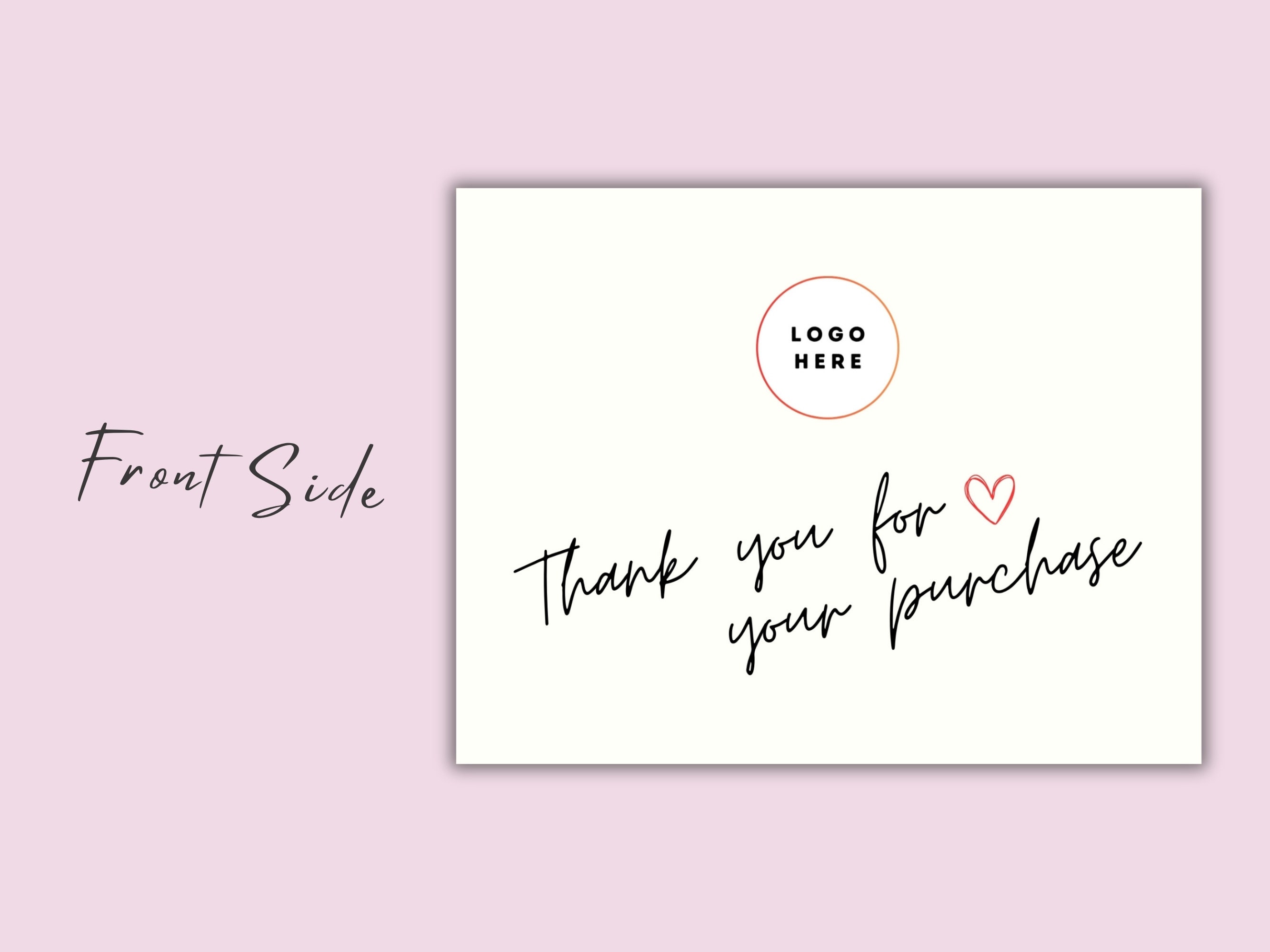Small Business Thank You Card Template: Customizable Canva Design - Etsy