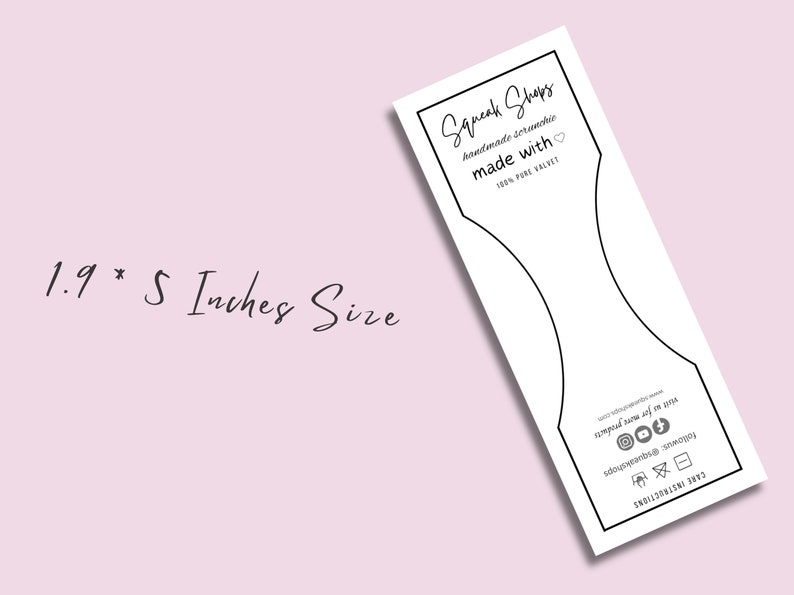 Editable & Printable Scrunchie Tag Template, Scrunchie Label, Scrunchie ...