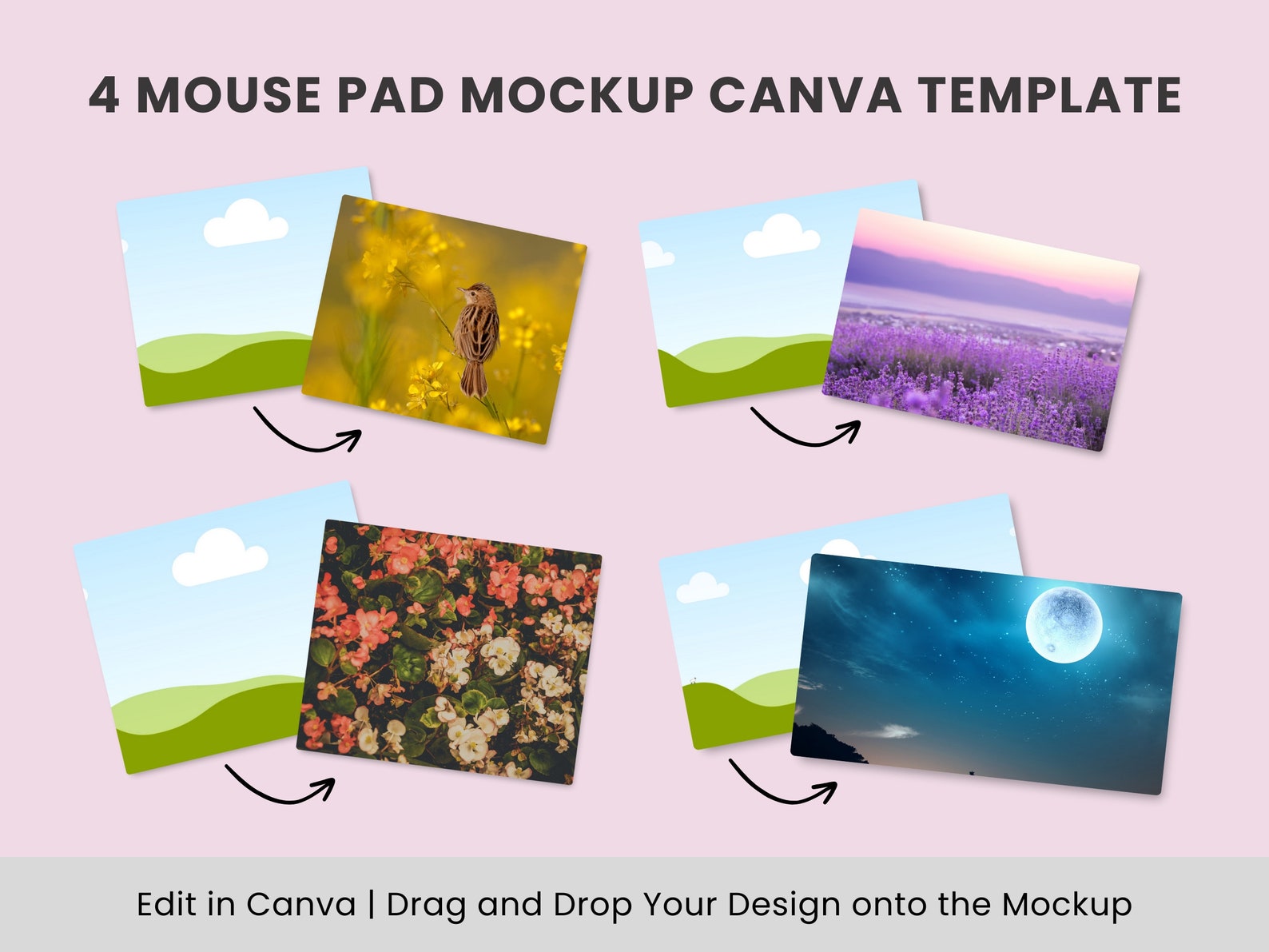 Mouse Pad Mockup, Mouse Pad Template, Blank Mouse Pads, Mouse Pad ...